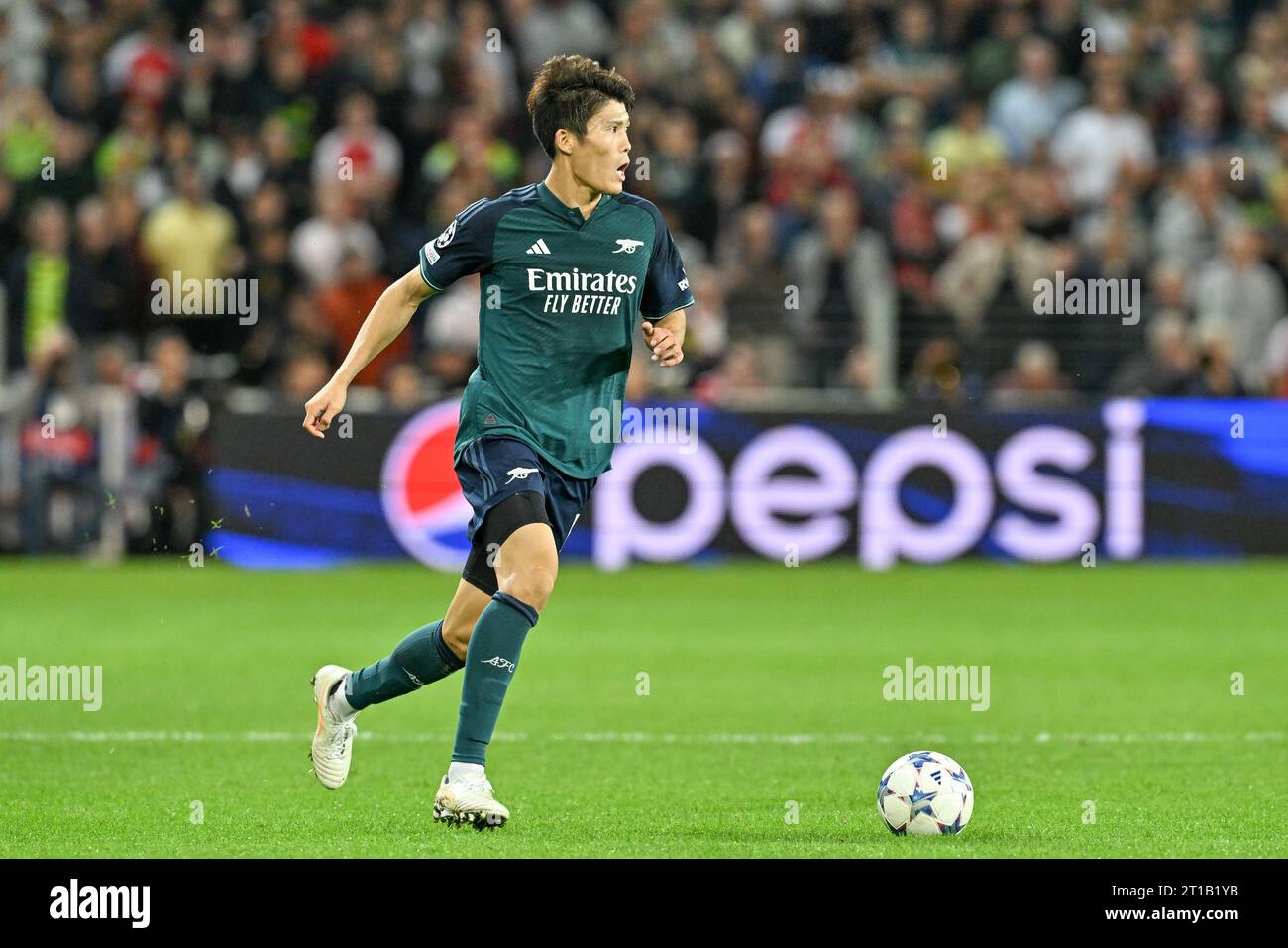 Takehiro Tomiyasu (18) of Arsenal pictured during the Uefa Champions ...