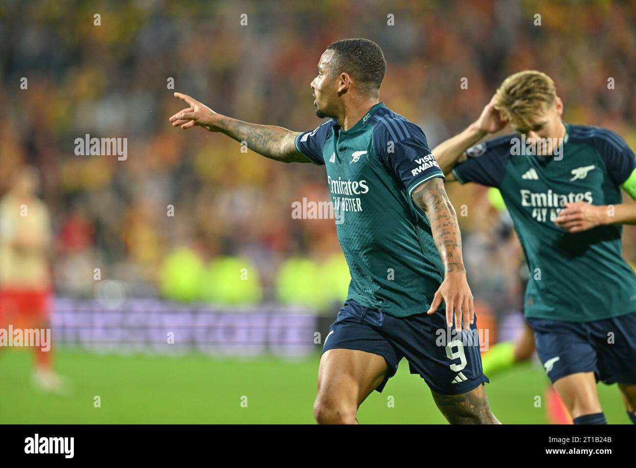Gabriel jesus arsenal celebrates hi-res stock photography and images ...
