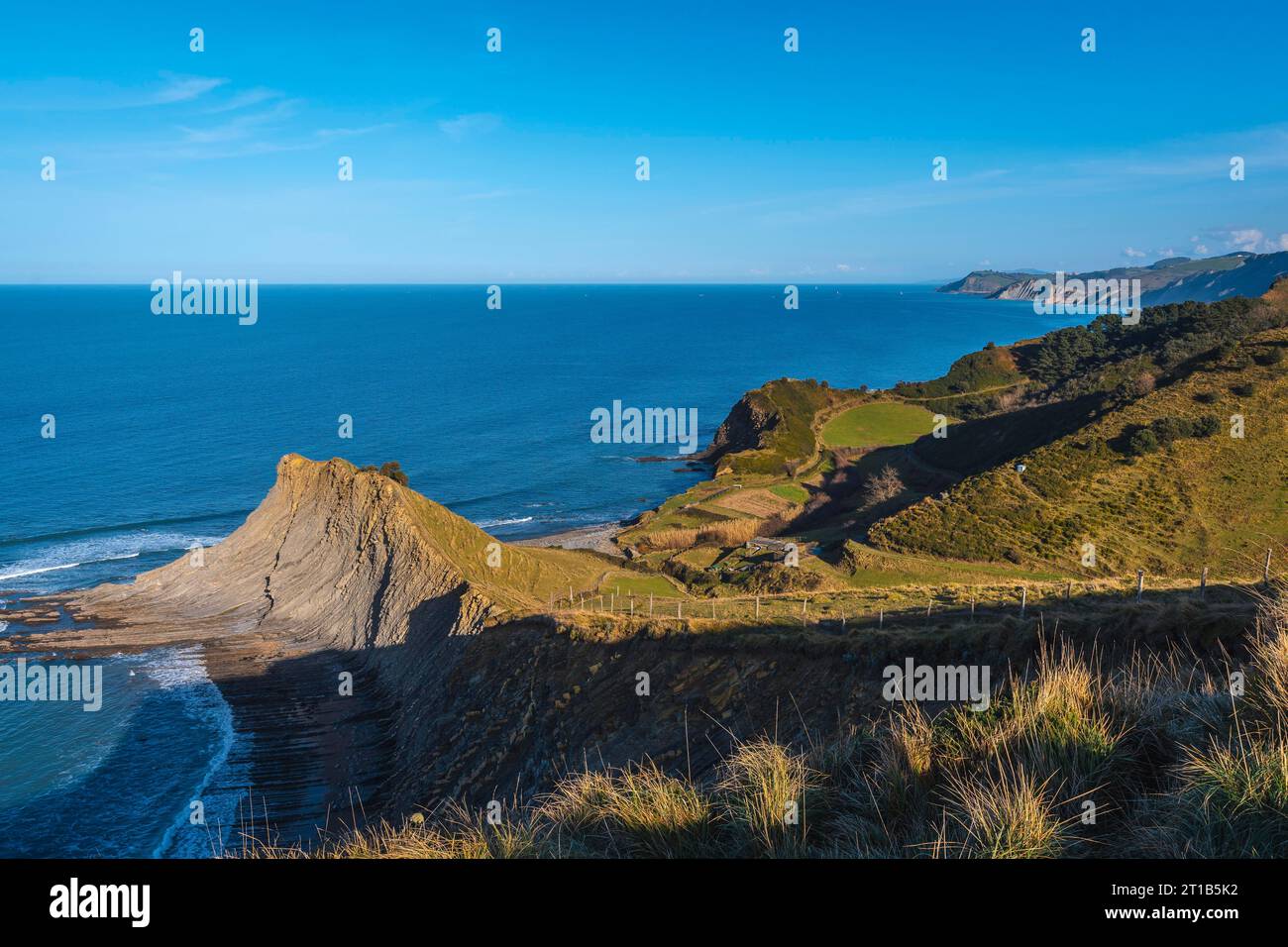 The hidden corner called Sakoneta on the coast of Deba. Basque Country ...