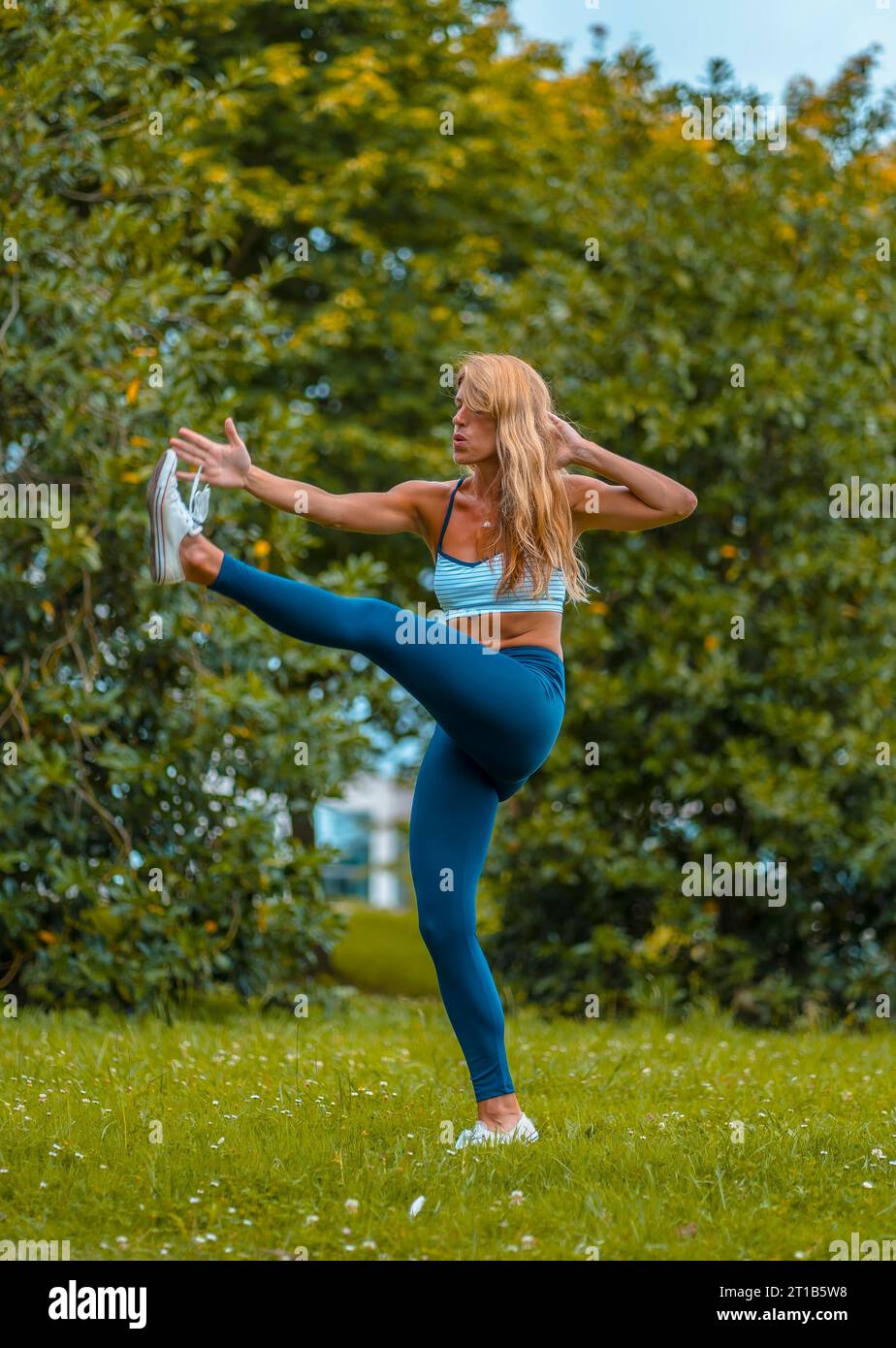 Lifting one foot hi-res stock photography and images - Alamy