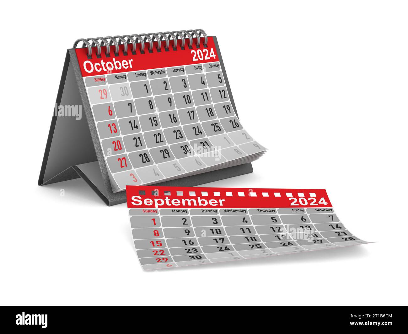 October 2024 calendar page hi-res stock photography and images - Alamy