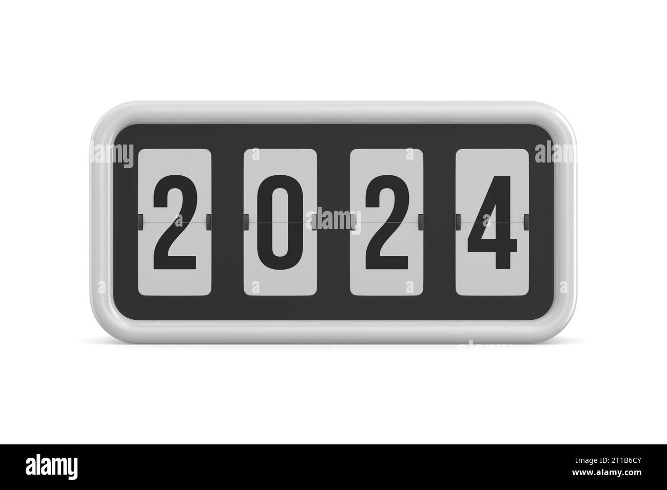 Flip black scoreboard 2024 on white background. Isolated 3D ...