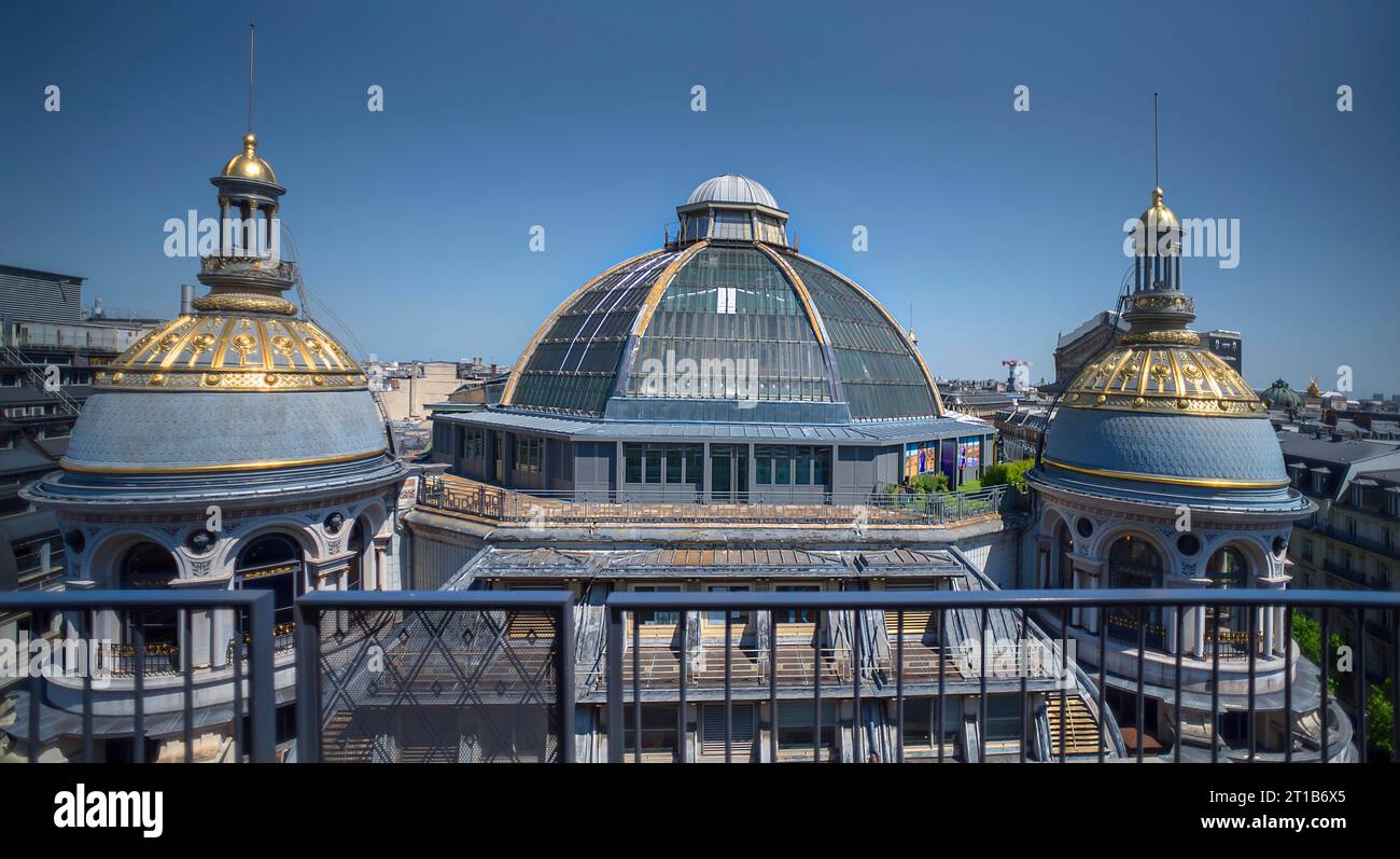 View from the attic to the towers of the Grands Magasins du Printemps ...