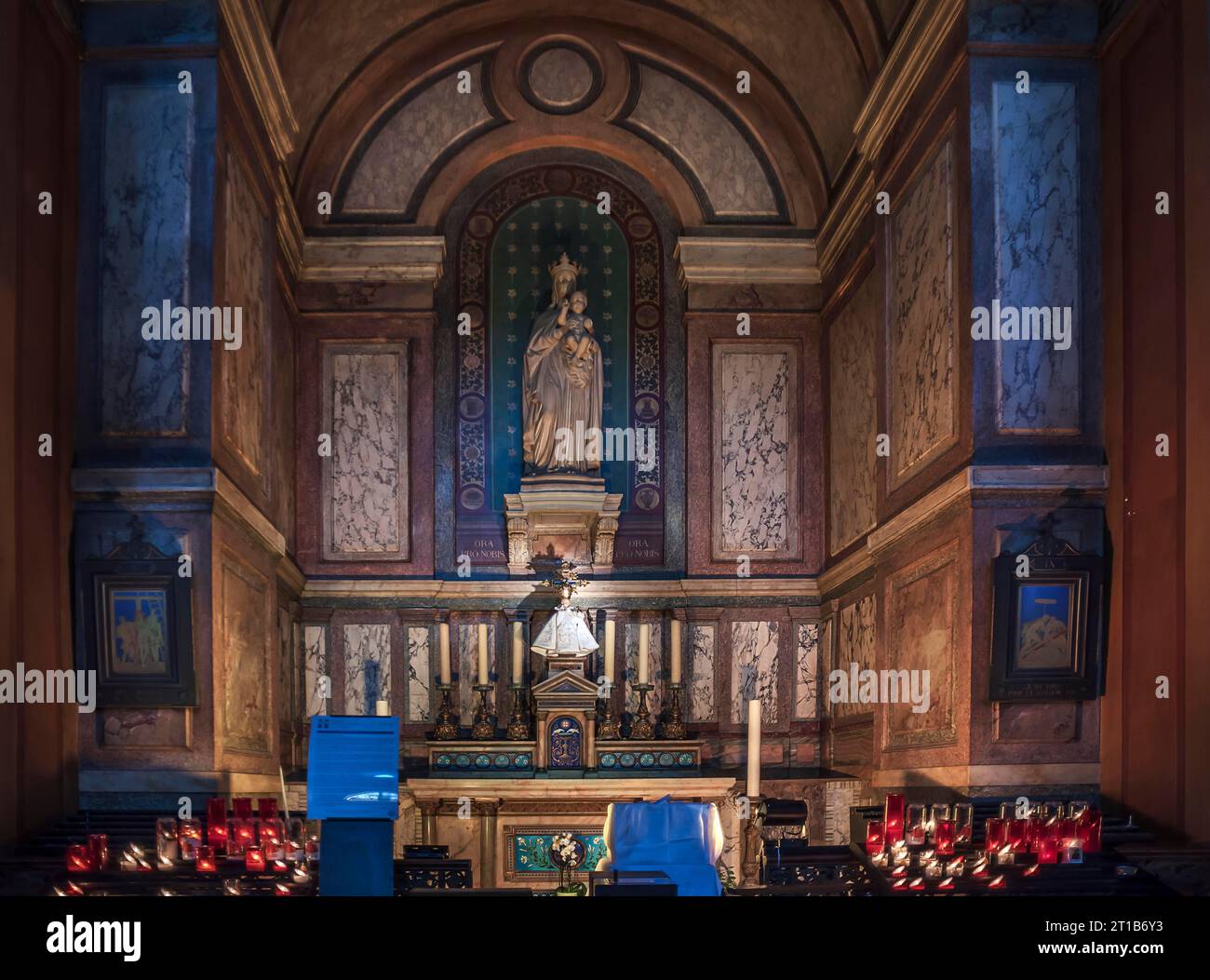 Side altar of the church Saint Louis d'Antin, built 1783, Paris, France ...