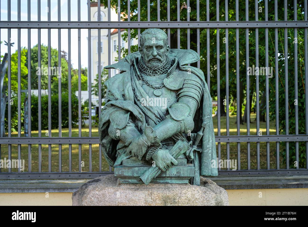 Rochus Quirinus Count of Lynar, statue in Luebbenau, Spreewald ...
