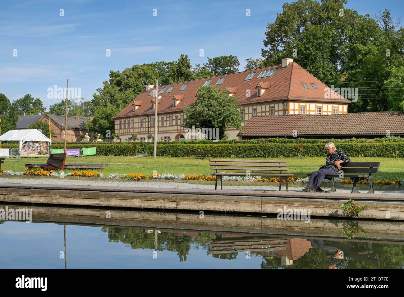 Marstall am Schloss Luebbenau, Spreewald, Brandenburg, Germany Stock ...