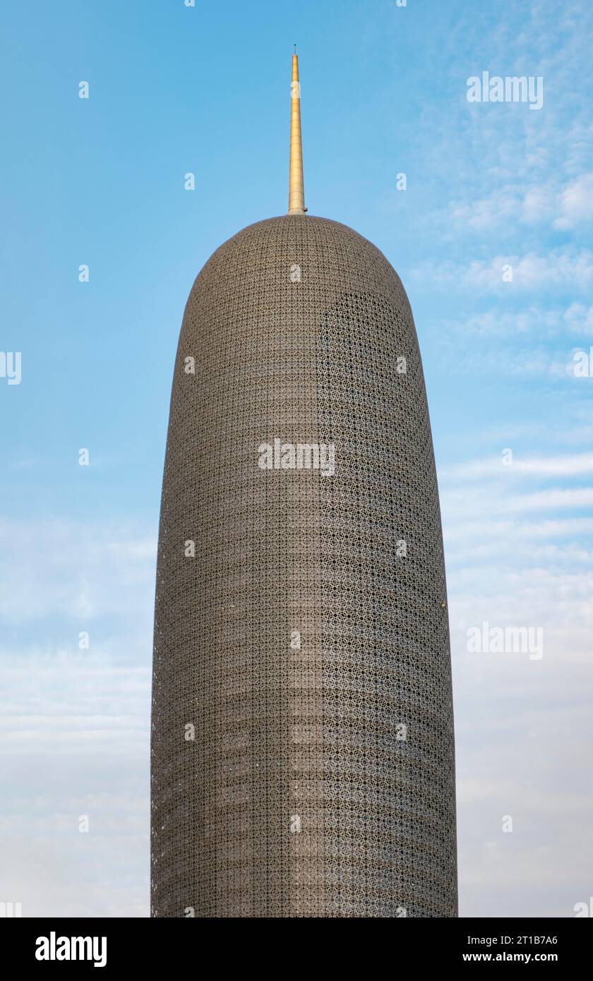 Doha Tower aka Burj Doha designed by Jean Nouvel, West Bay, Qatar Stock ...