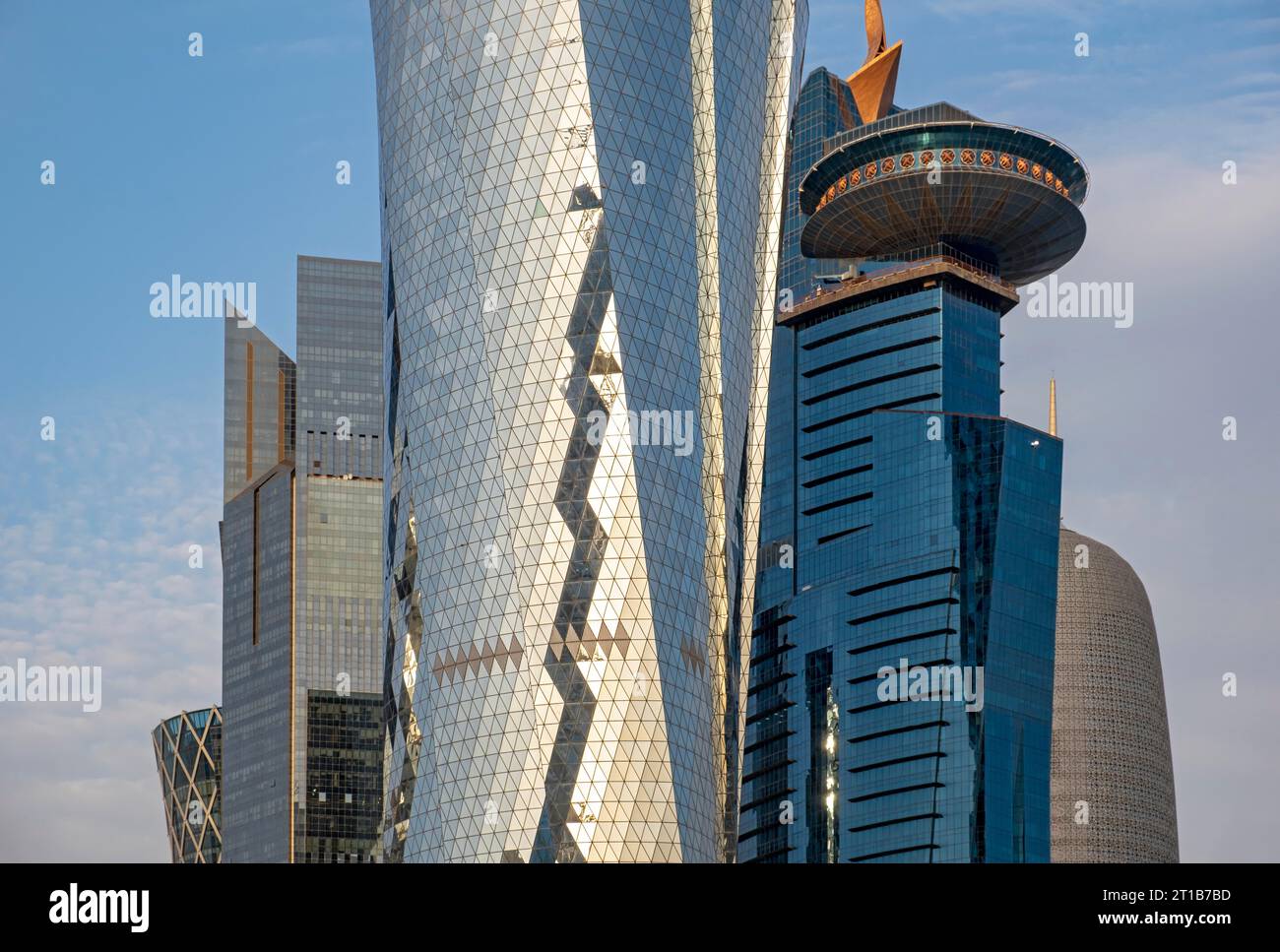 Palm Tower, Al Bidda Tower and World Trade Center building, Doha, Qatar ...