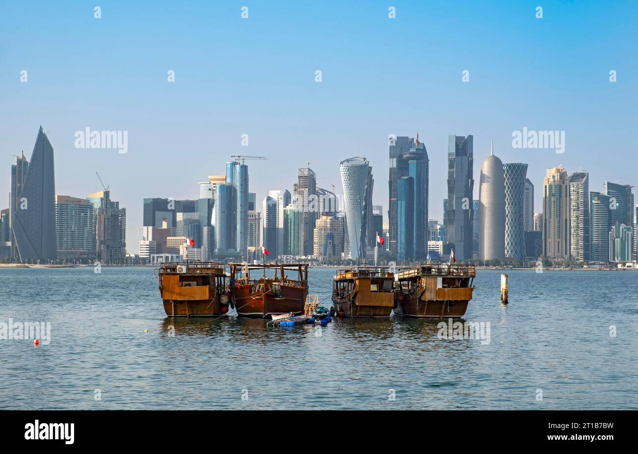 Skyline of West Bay, Al Dafna, Doha, Qatar Stock Photo - Alamy