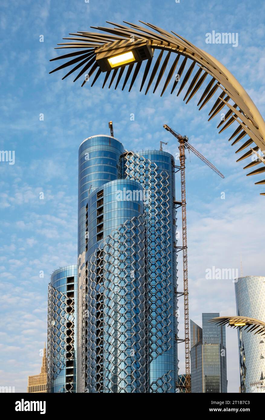Corniche Park Towers aka QIMC Tower, Doha, Qatar Stock Photo - Alamy