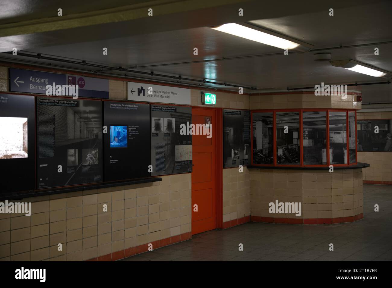 Historical photos at the entrances to the platforms recall the time as ...