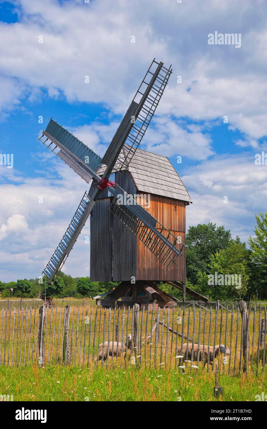 Bad Dueben Summer Field Windmill Stock Photo - Alamy