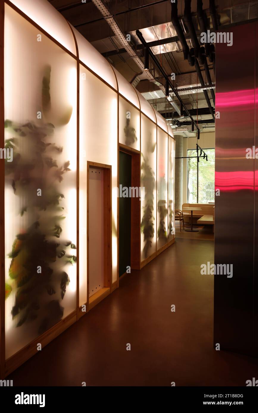 Stylish hall of modern cafe. Interior design Stock Photo - Alamy