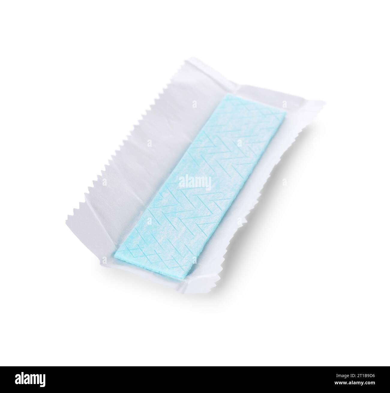 Unwrapped stick of chewing gum isolated on white Stock Photo - Alamy