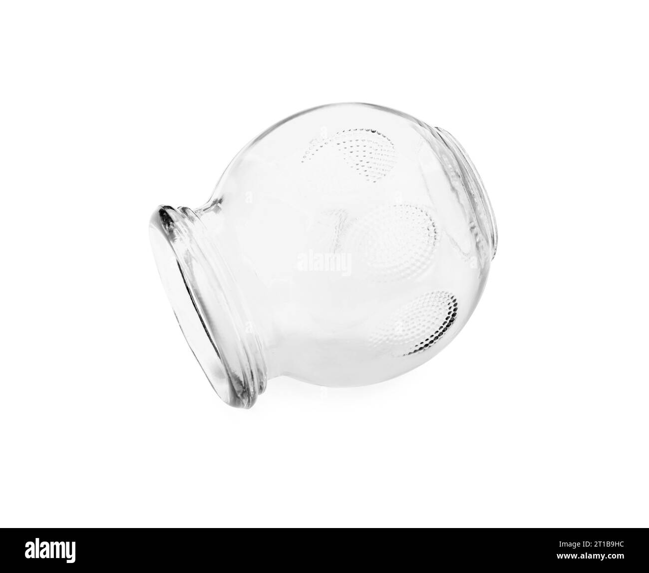 One glass cup isolated on white. Cupping therapy Stock Photo - Alamy