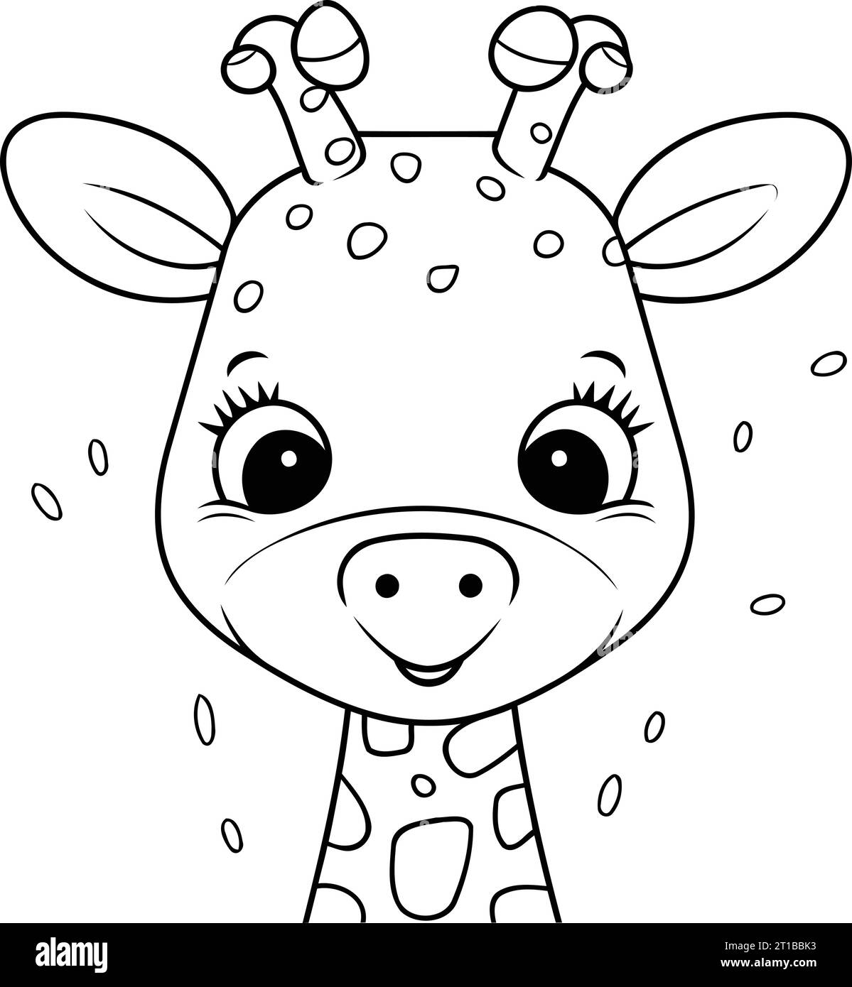 Coloring book for children. Giraffe. Coloring page Stock Vector Image ...