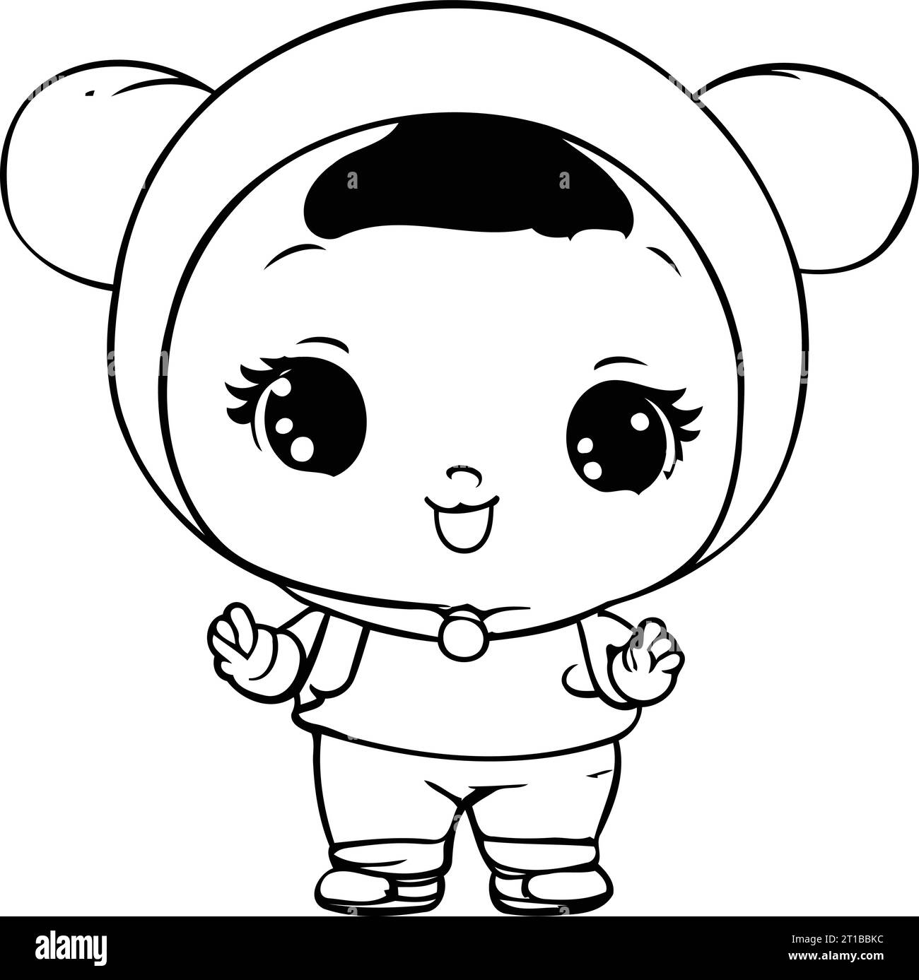 cute little mouse cartoon vector illustration graphic design in black ...