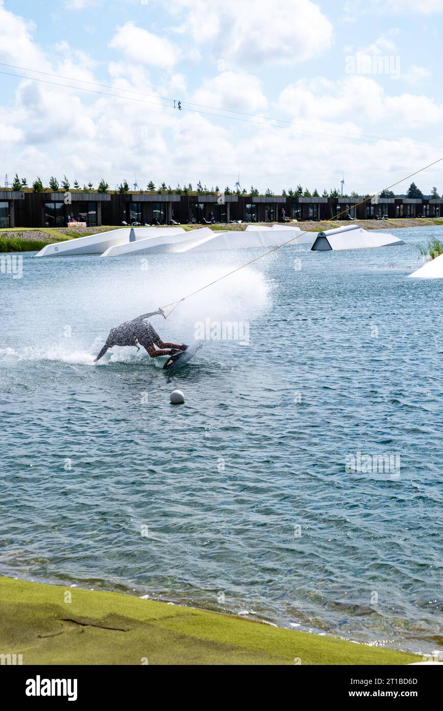 Young men grow their wake boarding skills at the 313 Cable Park, HBH v ...