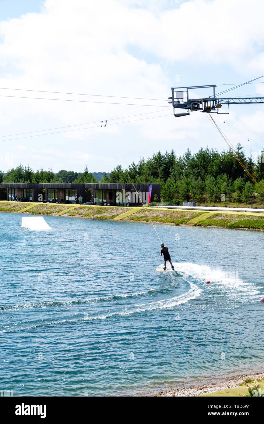 Young men grow their wake boarding skills at the 313 Cable Park, HBH v ...