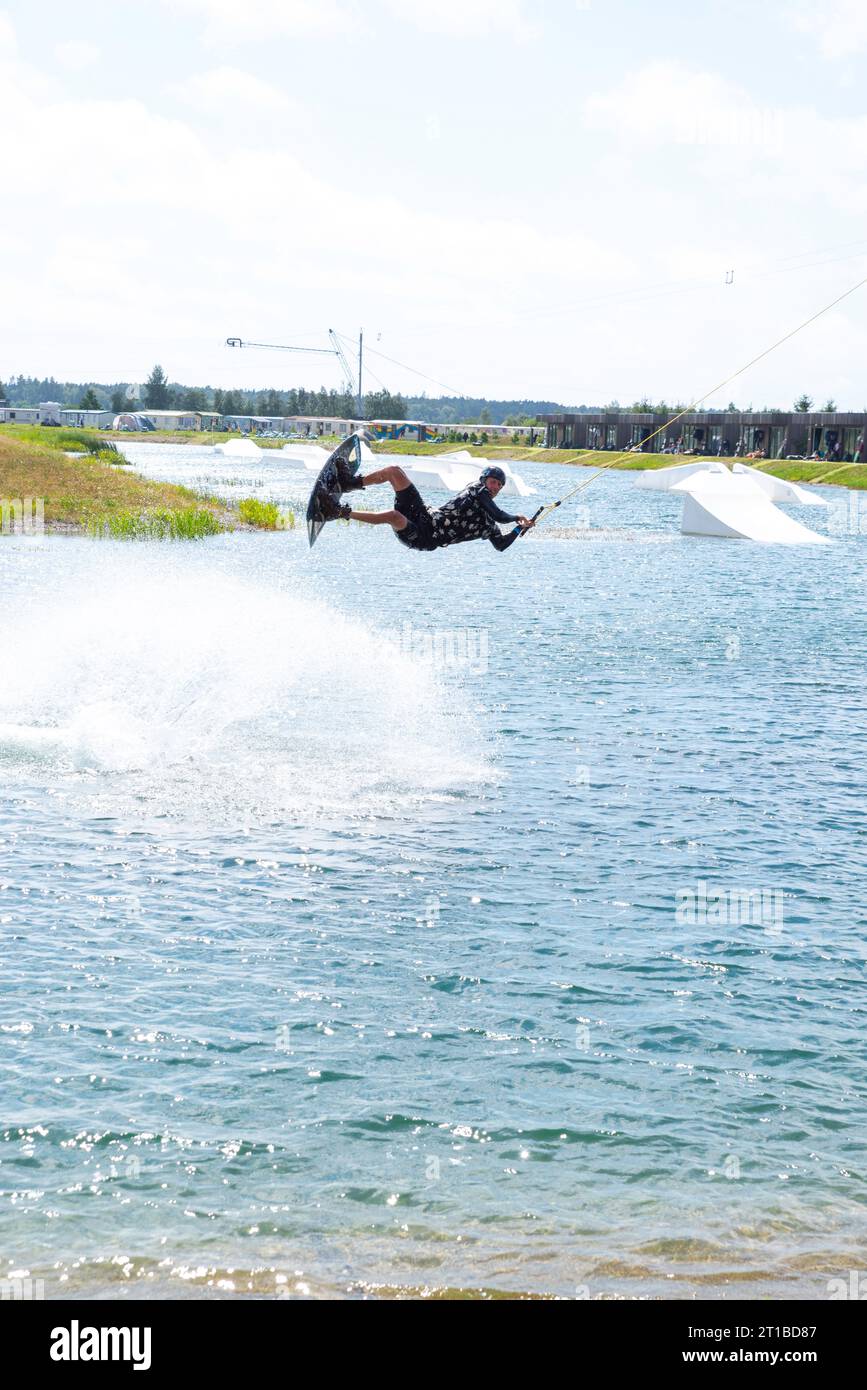 Young men grow their wake boarding skills at the 313 Cable Park, HBH v ...