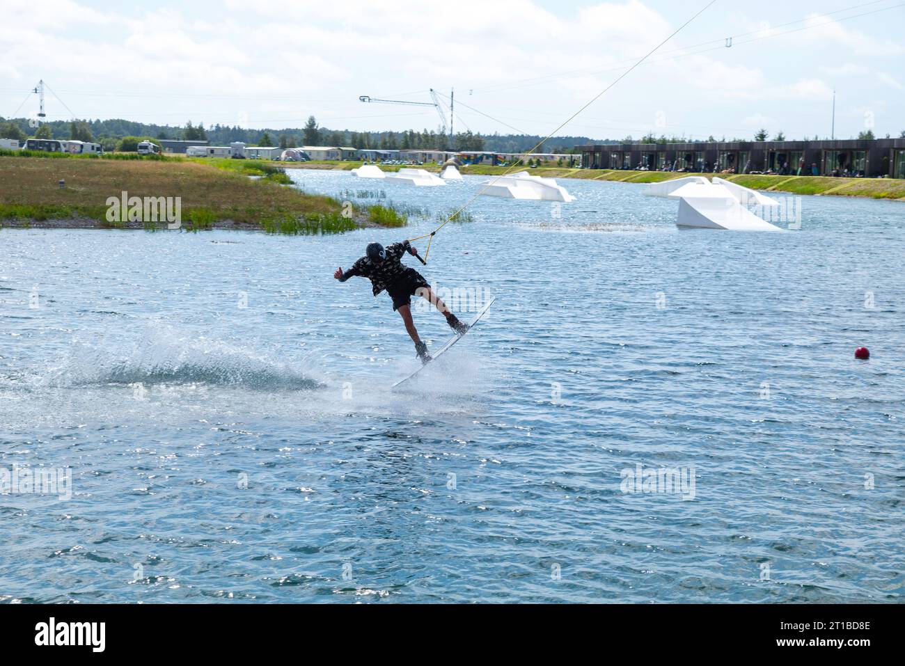 Young men grow their wake boarding skills at the 313 Cable Park, HBH v ...