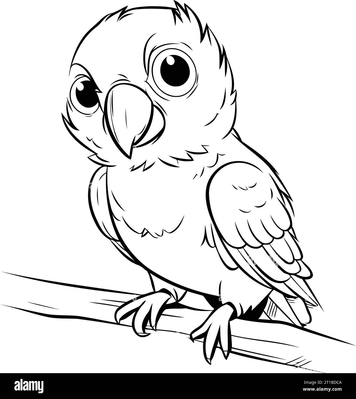 Parrot cartoon clipart Black and White Stock Photos & Images - Alamy