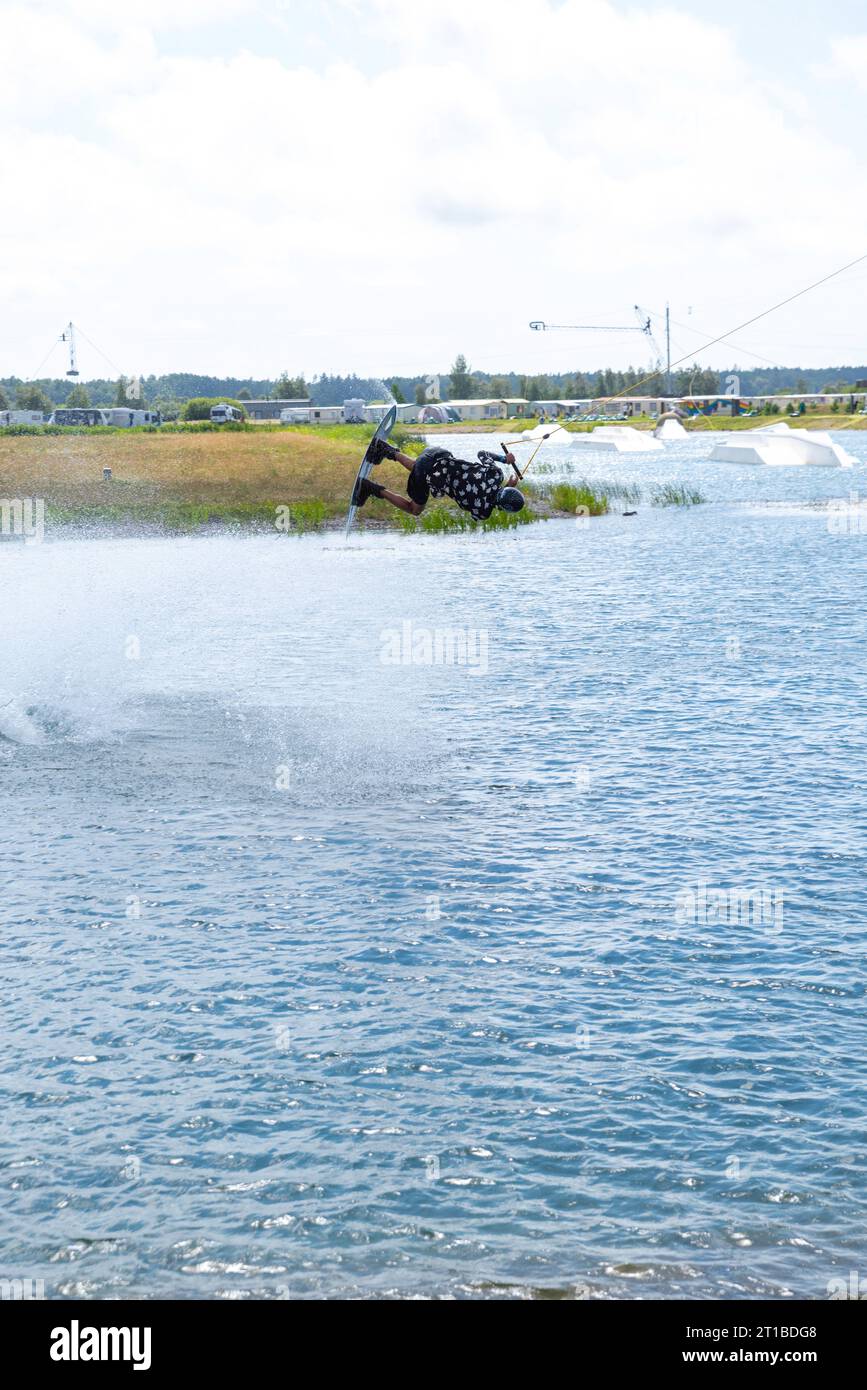 Young men grow their wake boarding skills at the 313 Cable Park, HBH v ...