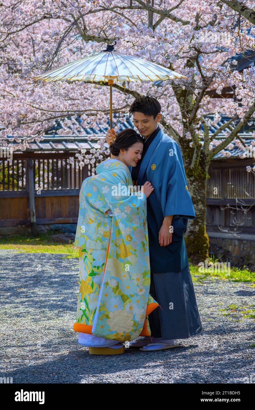 Kyoto, Japan - March 29 2023: Unidentified Japanese Couple in ...