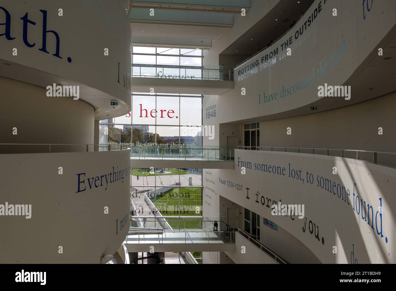 Aarhus, Denmark - 06 OCTOBER 2022: Interior view at the atrium and ...