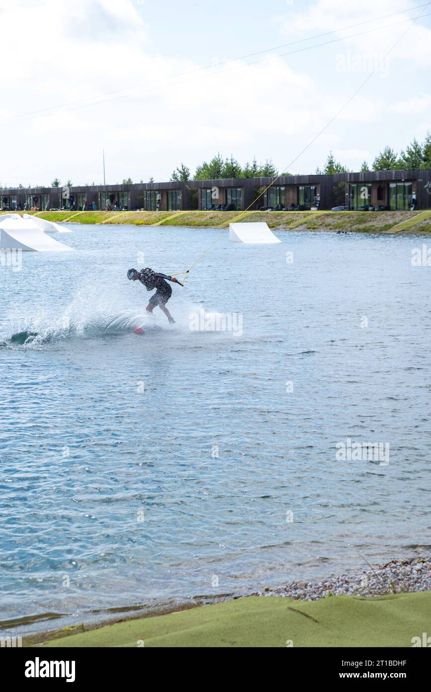 Young men grow their wake boarding skills at the 313 Cable Park, HBH v ...