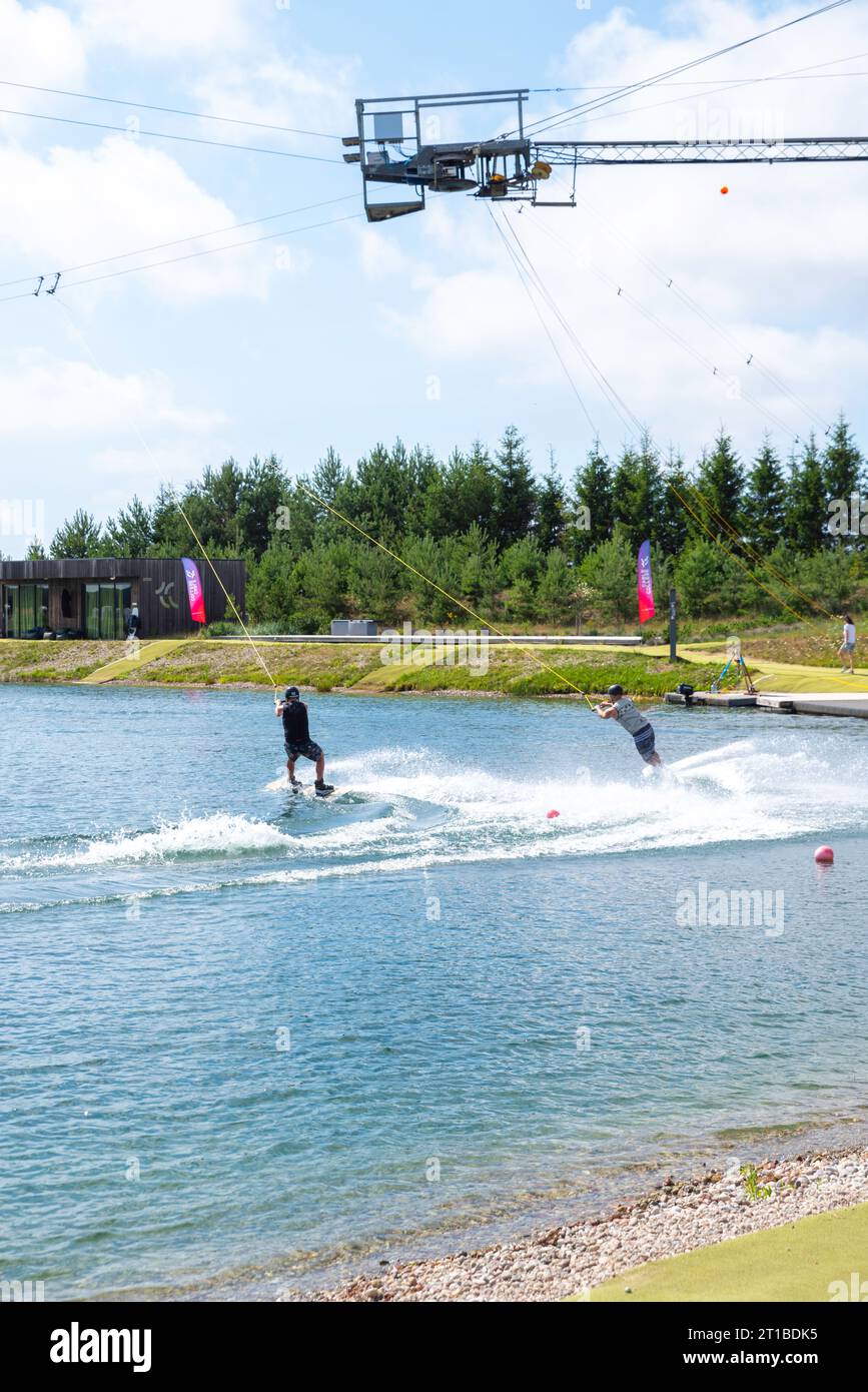 Young men grow their wake boarding skills at the 313 Cable Park, HBH v ...