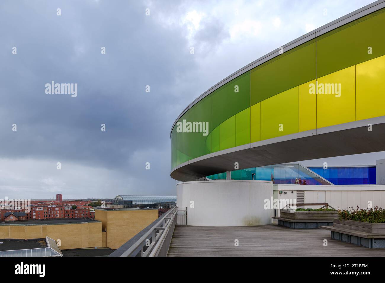 Aarhus, Denmark - 06 OCTOBER 2022: Outdoor exterior view on the rooftop ...