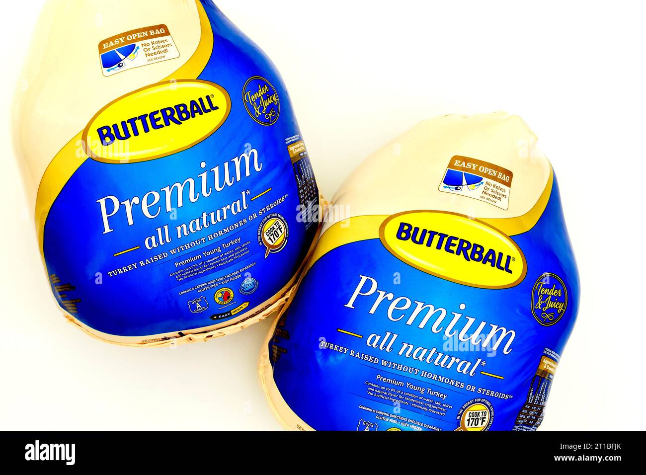 Raw turkey that is tender and juicy from Butterball Stock Photo - Alamy