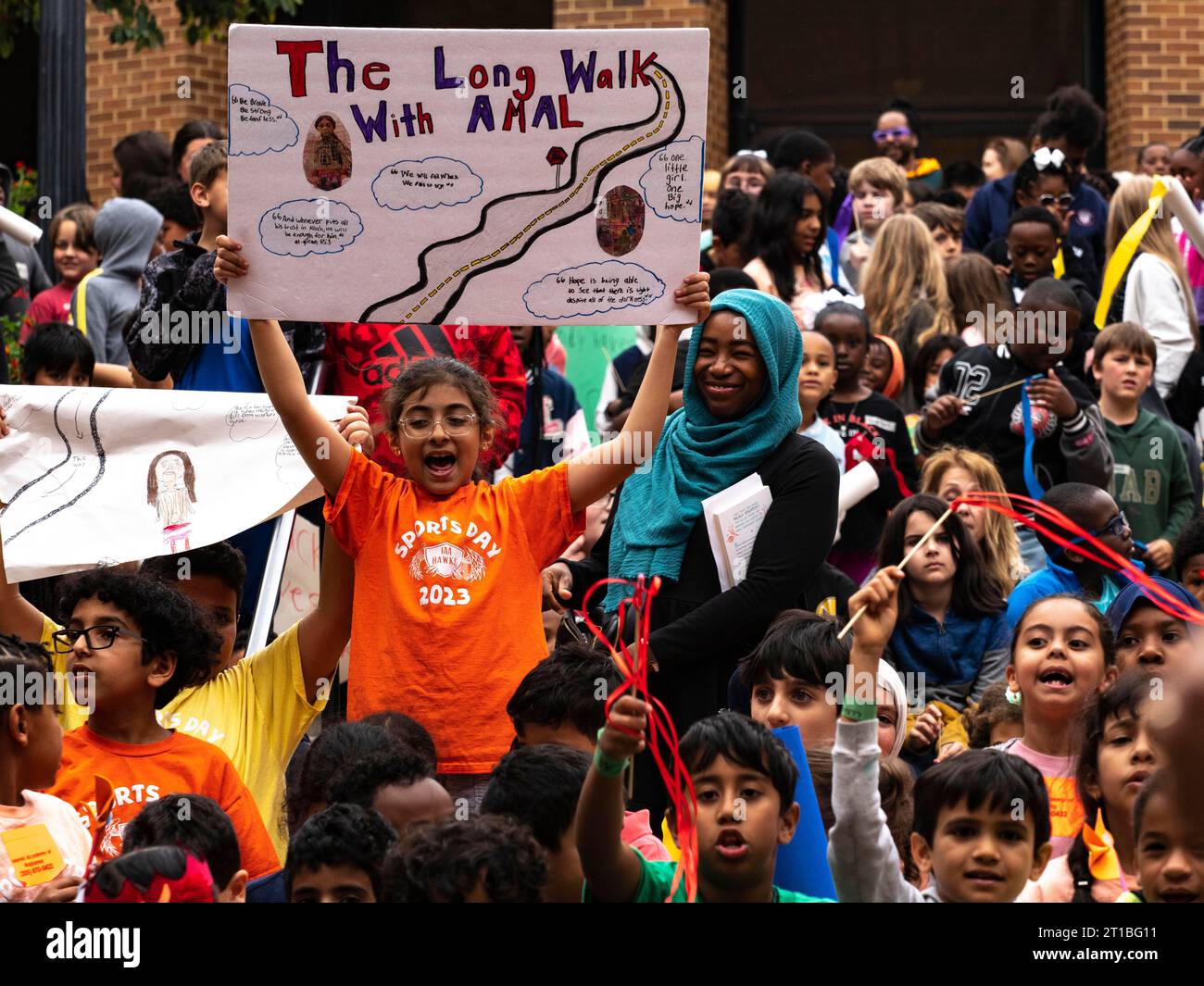 Birmingham, Alabama, USA. 12th Oct, 2023. Little Amal, the puppet ...