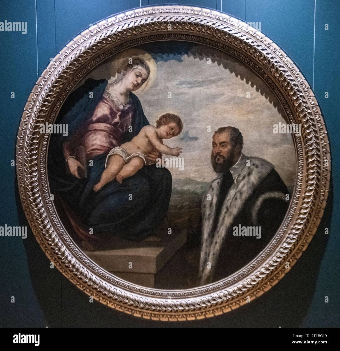 Tintoretto: "Madonna and Child with a Senator" (1564-67 Stock Photo - Alamy