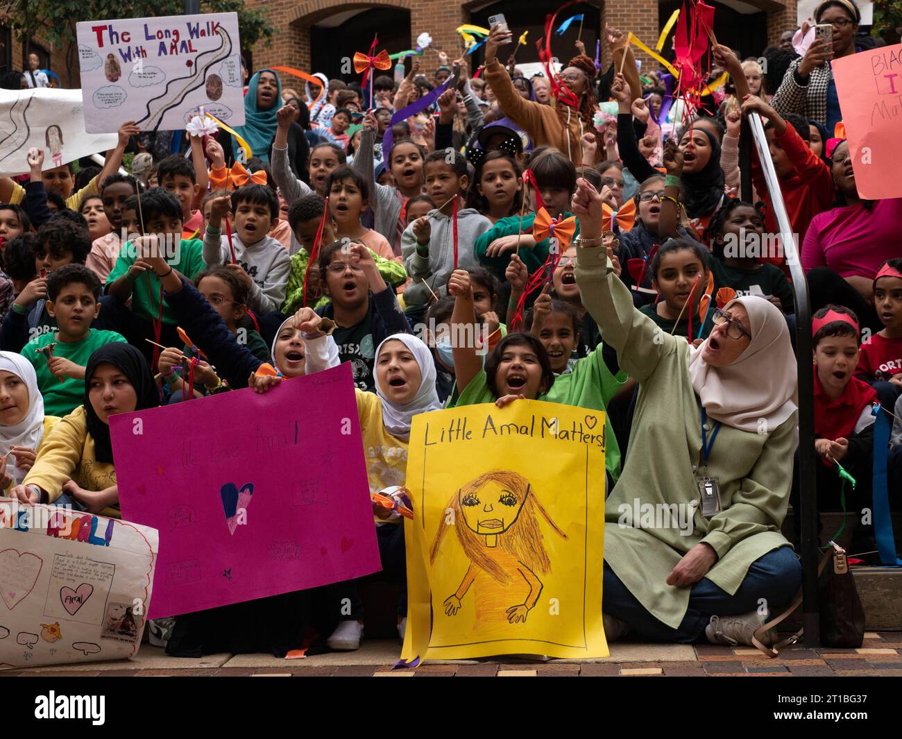 Birmingham, Alabama, USA. 12th Oct, 2023. Little Amal, the puppet ...