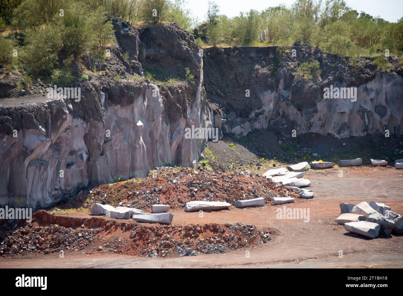 Mount Etna Quarry - Sicily Stock Photo - Alamy