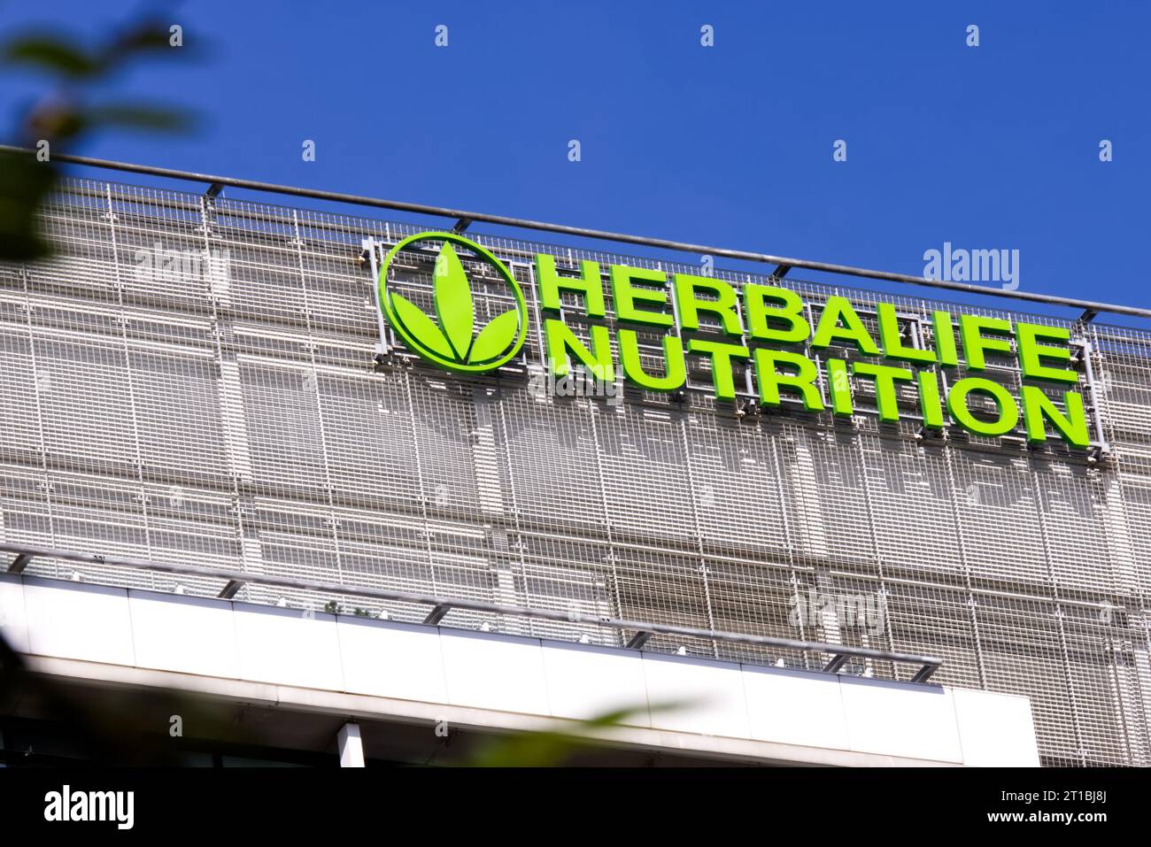 Herbalife Nutrition signage, logo, Warsaw Stock Photo - Alamy