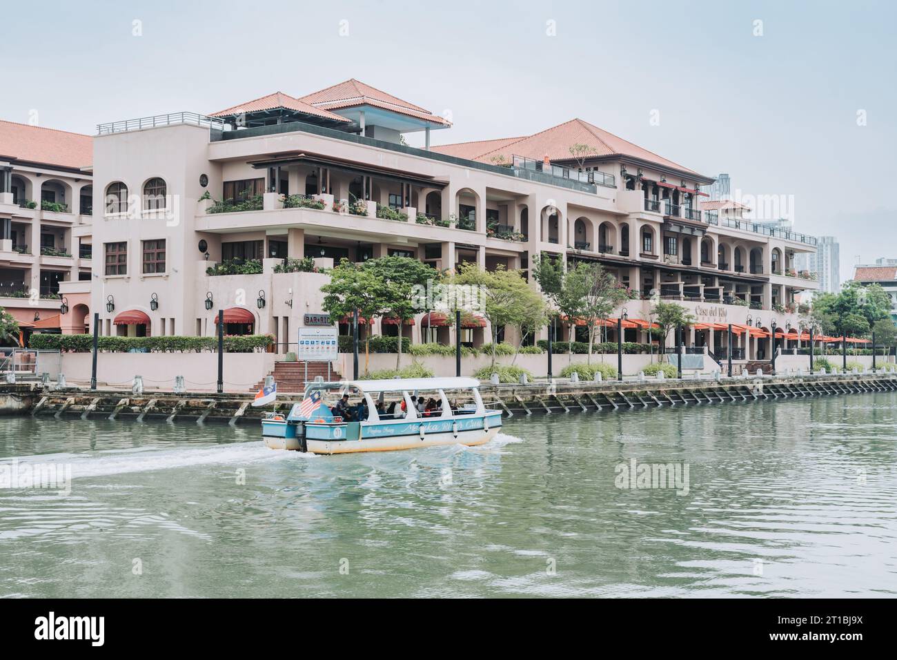 Melaka, Malaysia - July 9, 2023 The old town of Malacca and the Malacca river. UNESCO World ...