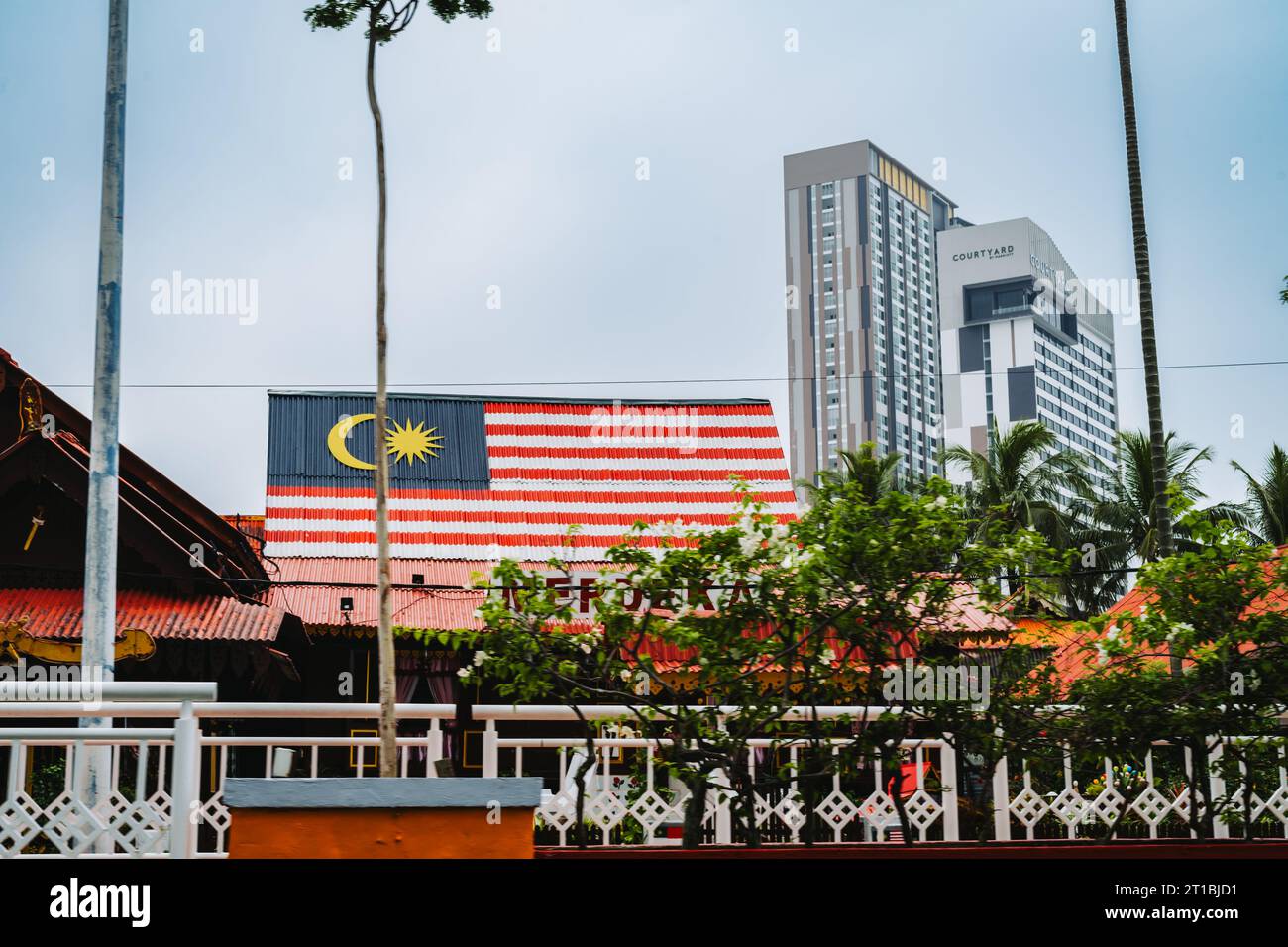 Melaka, Malaysia - July 9, 2023 Traditional Malay House at Kampung Morten. UNESCO World Heritage ...