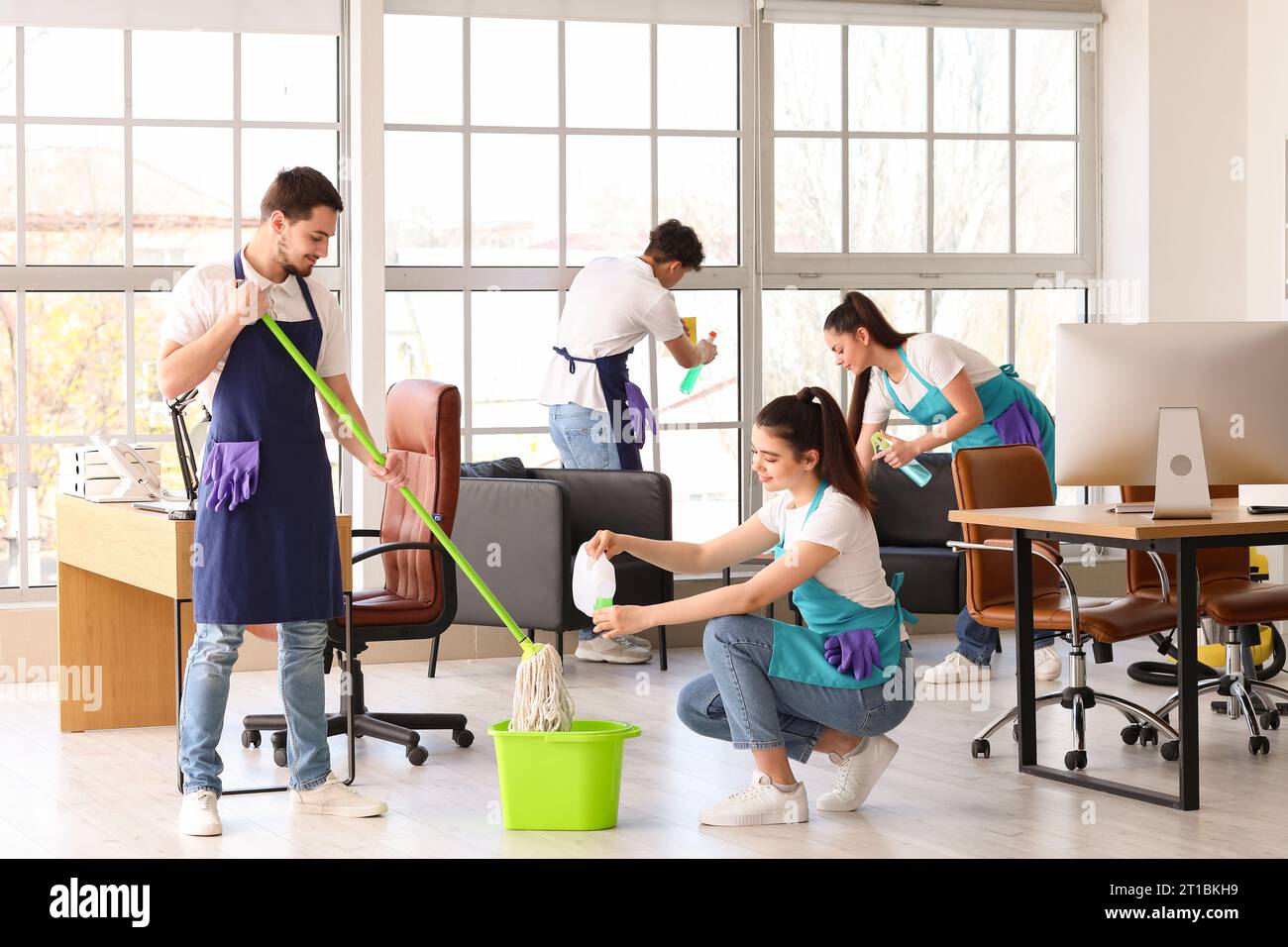 Professional janitors mop bucket hi-res stock photography and images ...