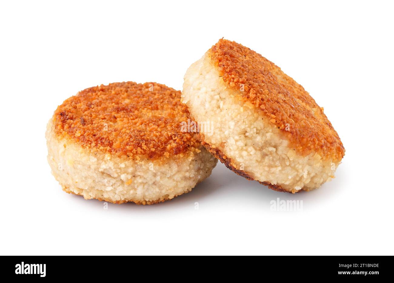 Tasty meat cutlets on white background Stock Photo - Alamy
