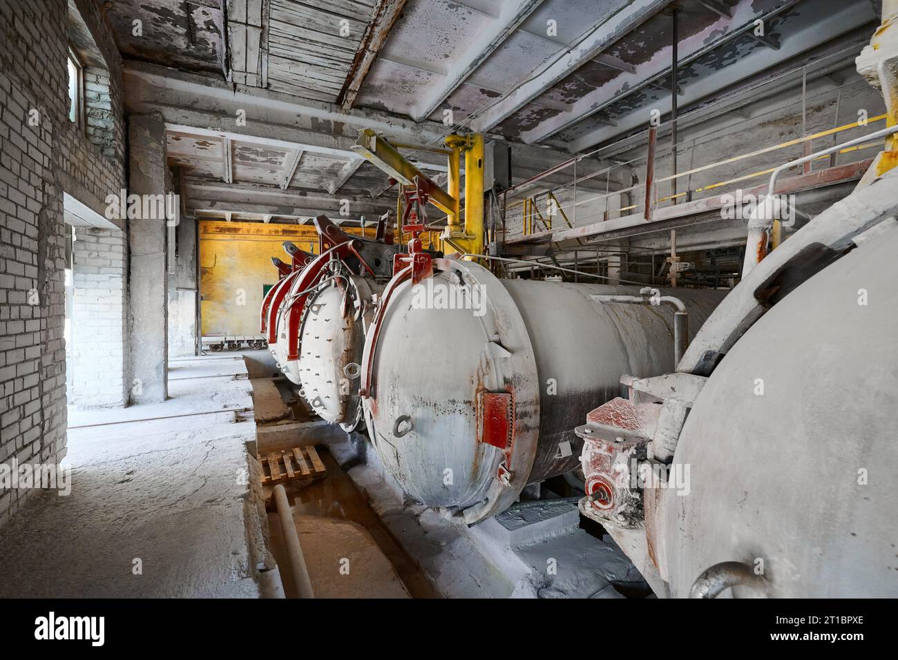 Big autoclaves in silica bricks production workshop Stock Photo - Alamy