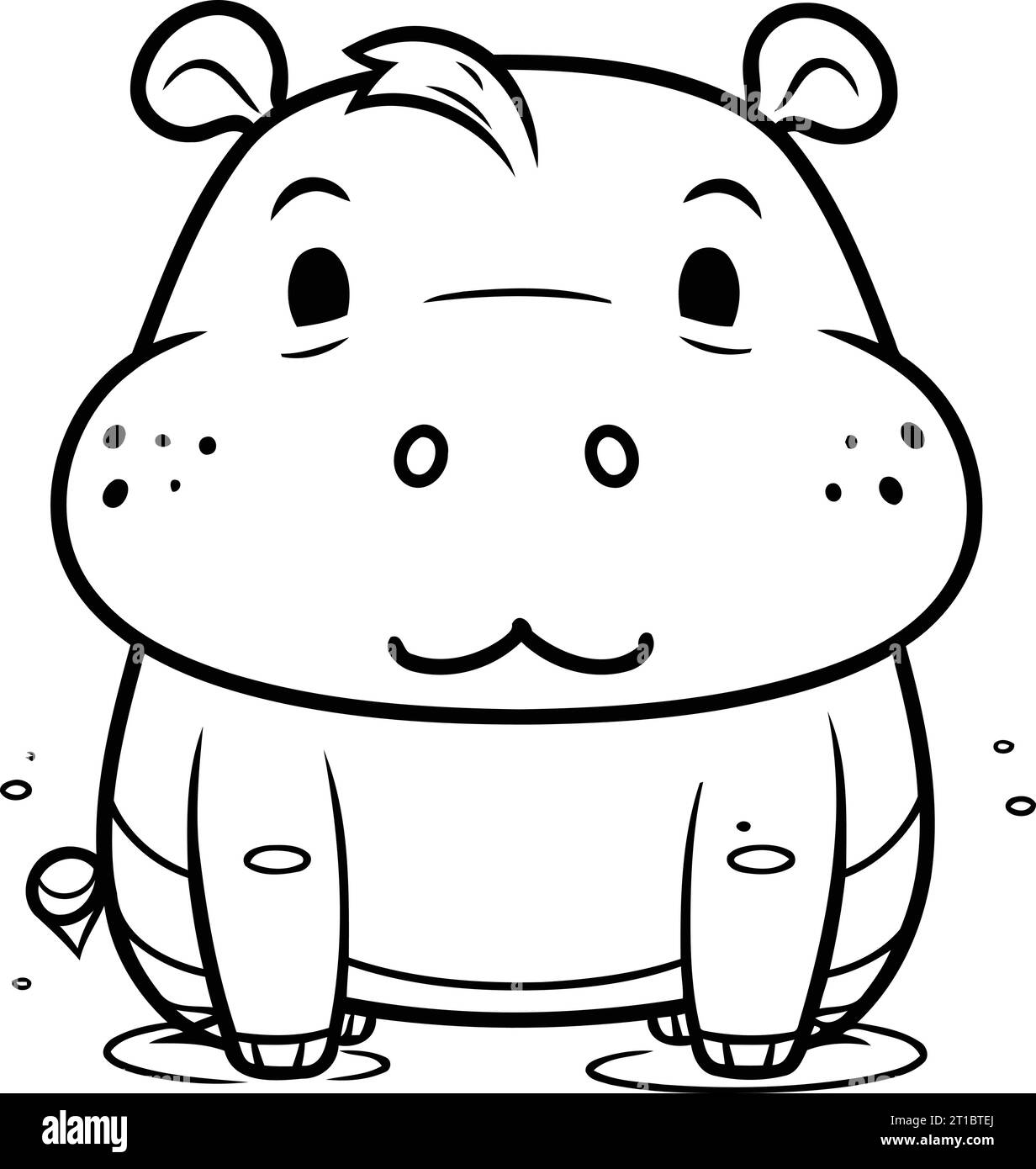 Hippo clipart Black and White Stock Photos & Images - Alamy