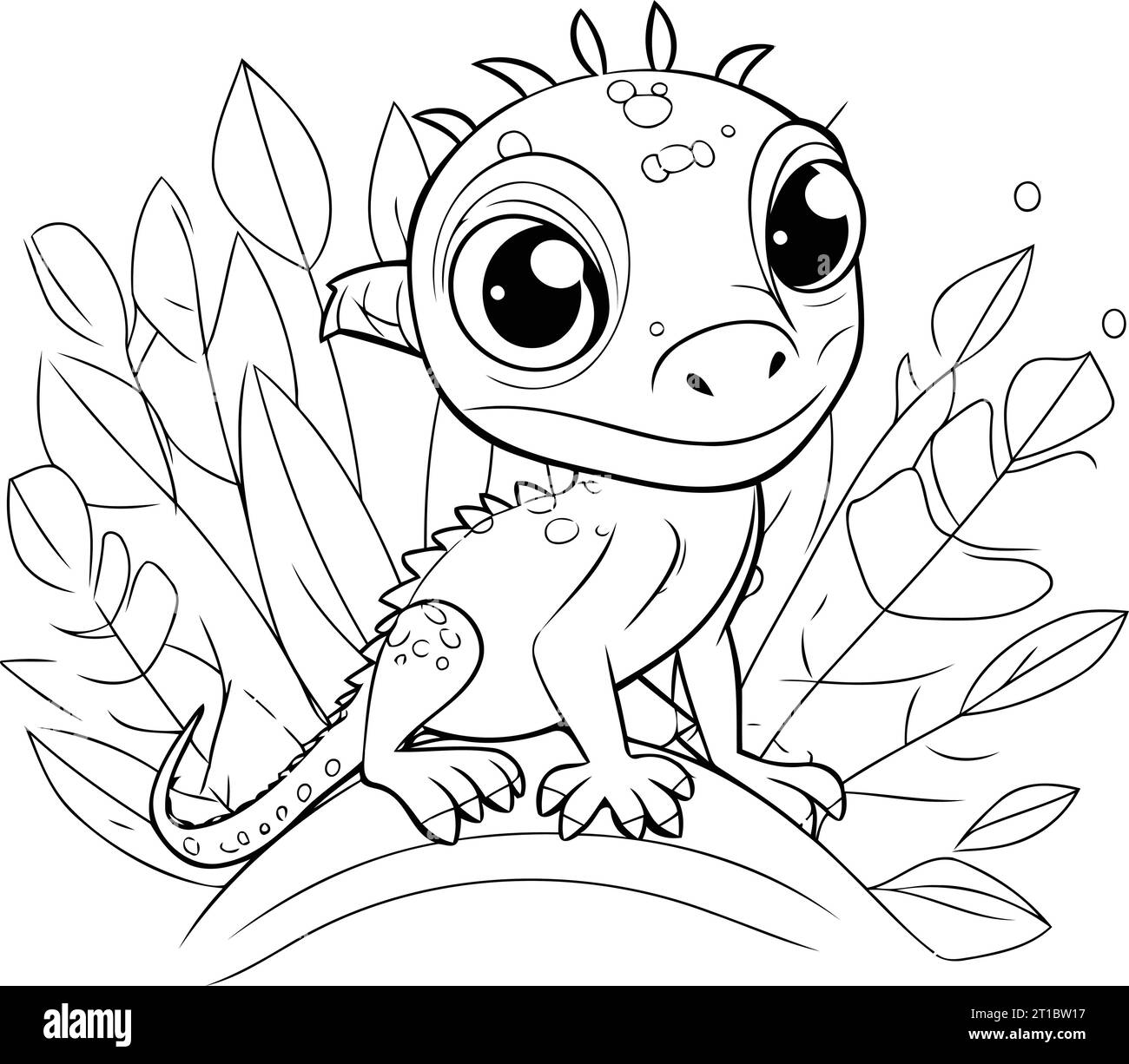 Iguana coloring page Black and White Stock Photos & Images - Alamy