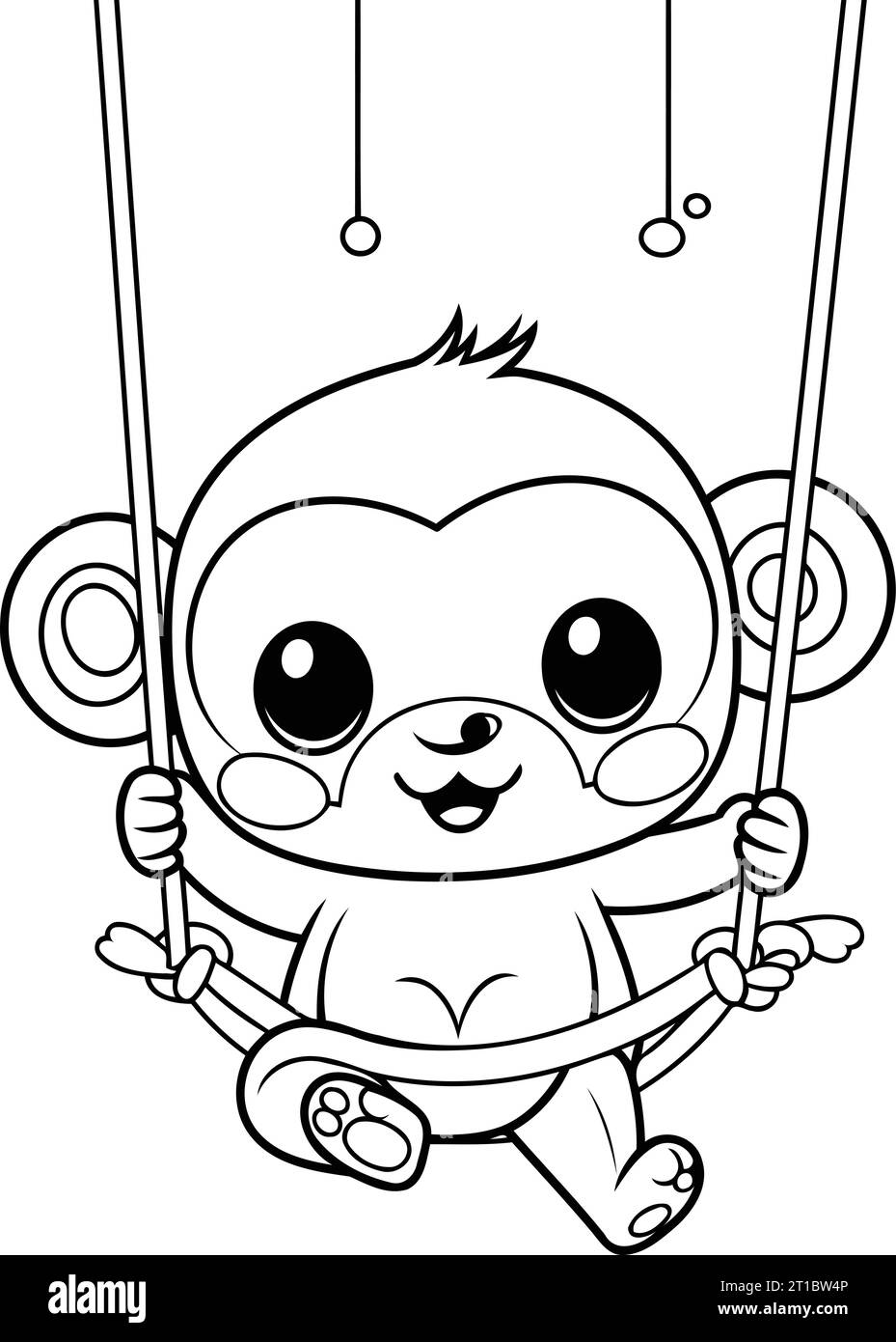 Coloring page swing hi-res stock photography and images - Alamy