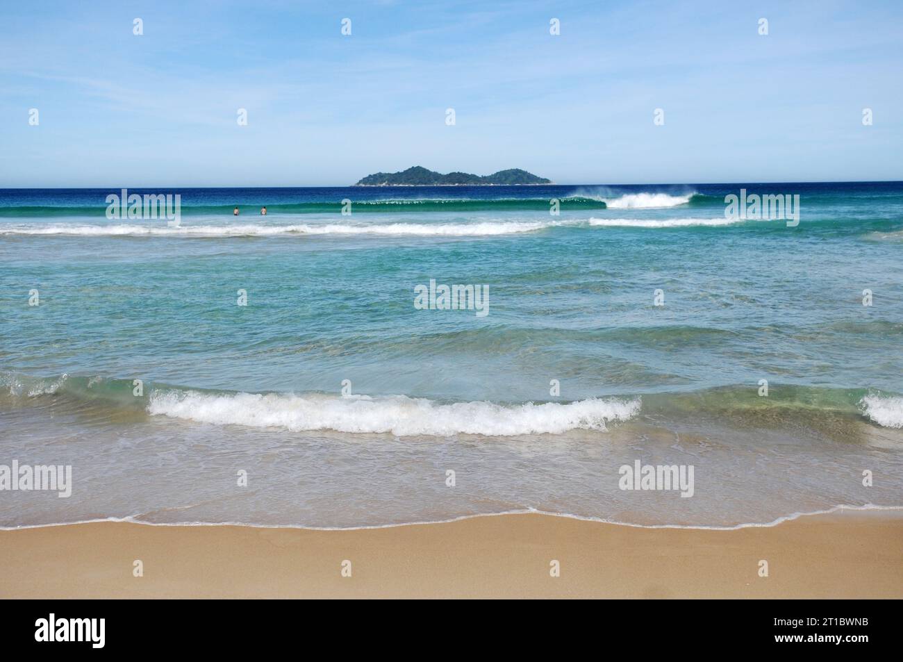 Lopes Mendes Beach, located on Ilha Grande in the state of Rio de ...
