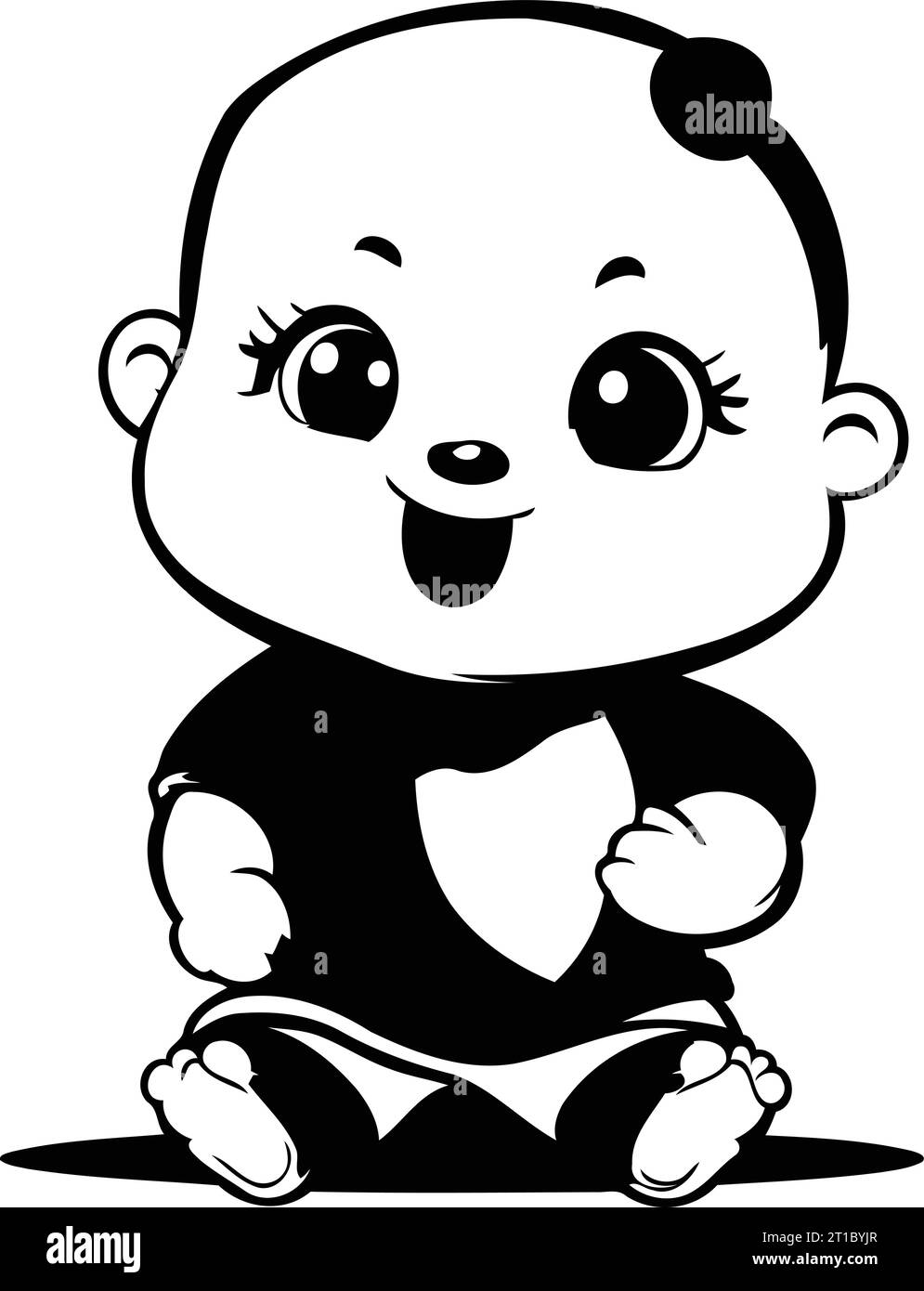 Cute baby boy cartoon isolated on white background. Vector illustration ...