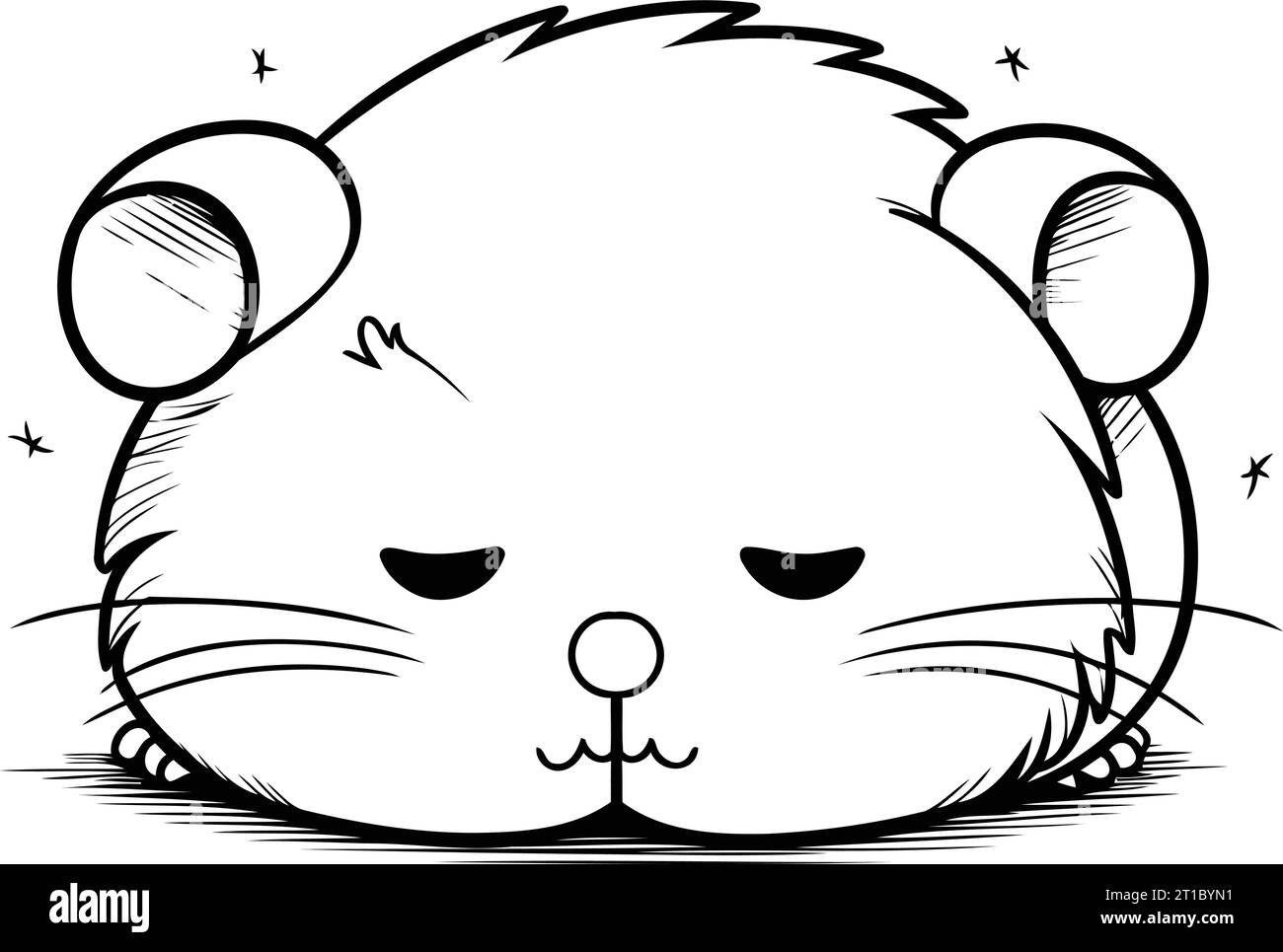 Vector illustration of a cute hamster. Isolate on white background ...