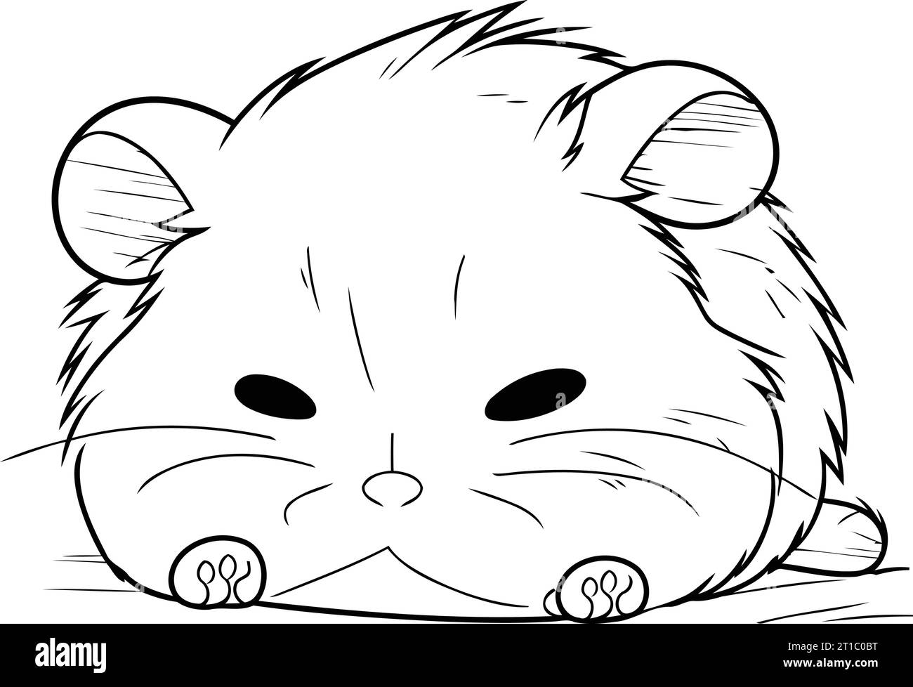 Cute hamster vector illustration. Hand drawn hamster isolated on white ...